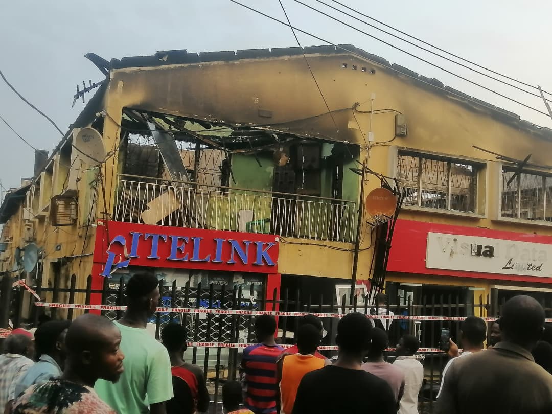 Fire razes Computer Village building, destroys gadgets worth millions ...